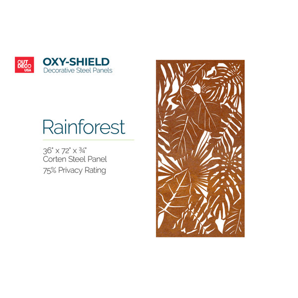 OUTDECO Steel Rainforest Decorative Panel & Reviews | Wayfair
